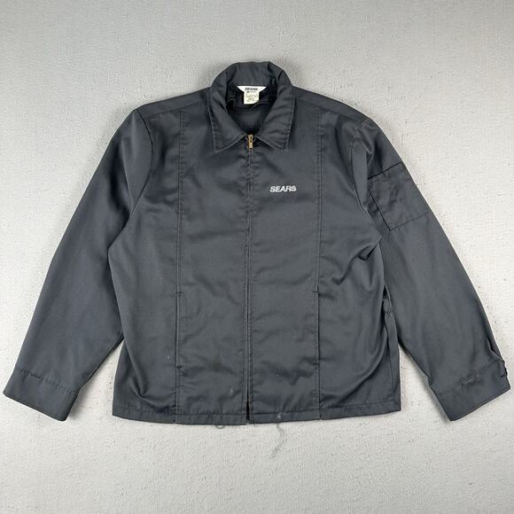 Sears | Jackets & Coats | Vintage 7s Sears Jacket Mens 46 Gray Full Zip ...